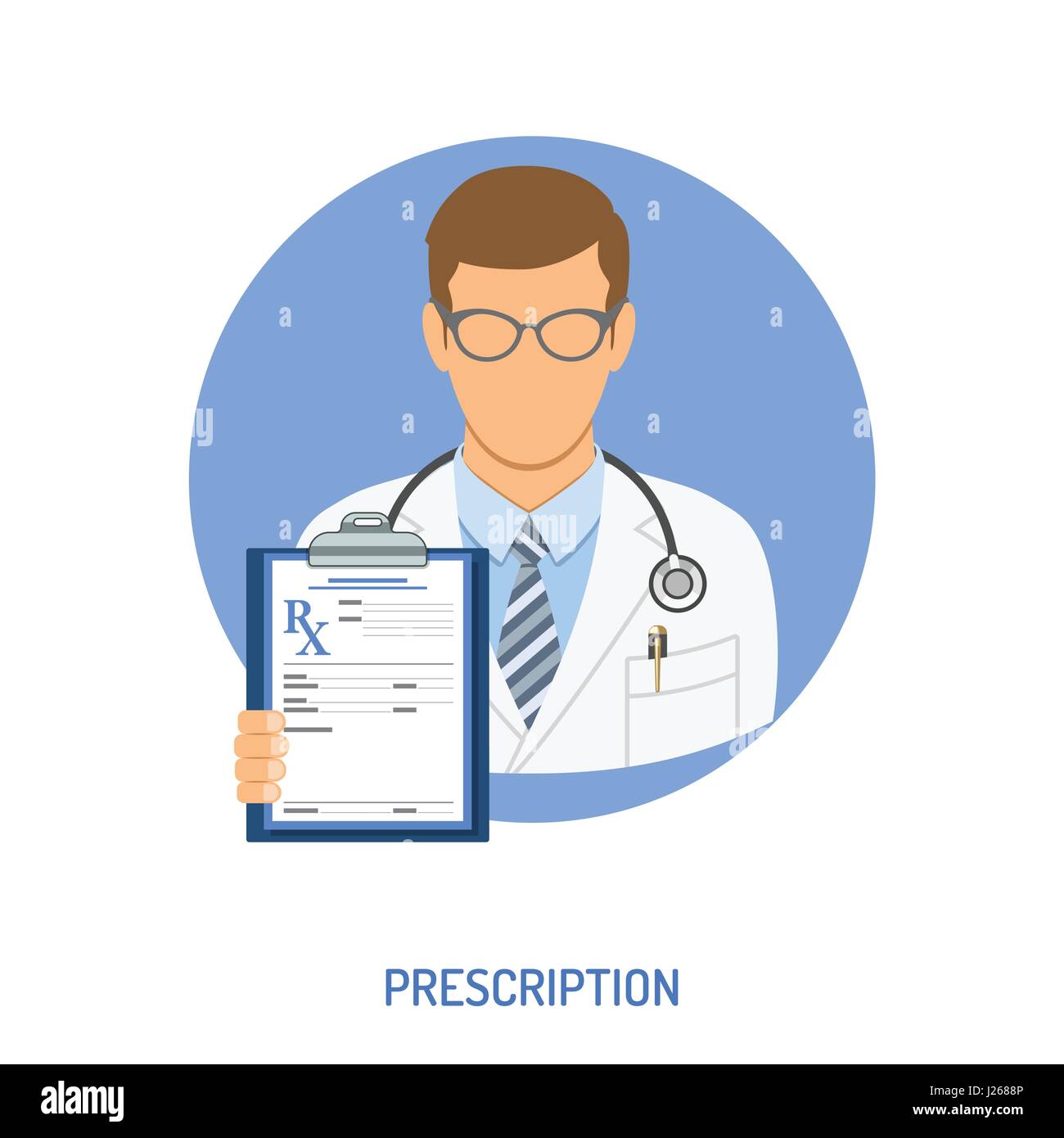 Male doctor medical recipe Stock Vector Images - Alamy