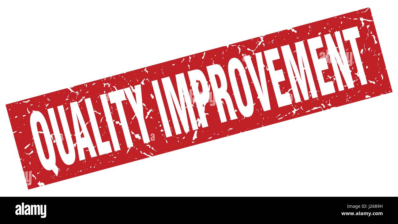 square grunge red quality improvement stamp Stock Vector Image & Art ...
