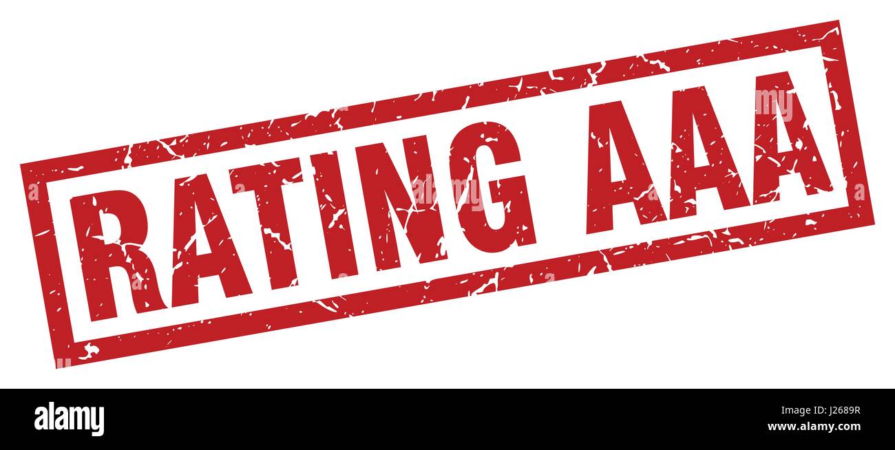 square grunge red rating aaa stamp Stock Vector Image & Art - Alamy