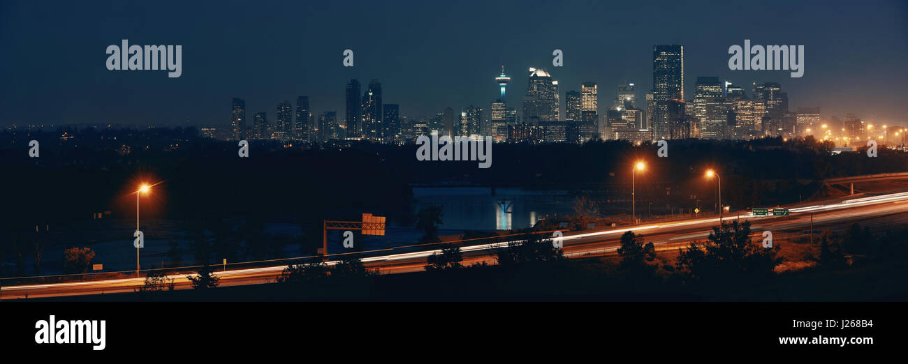Calgary cityscape highway in alberta night hi-res stock photography and ...