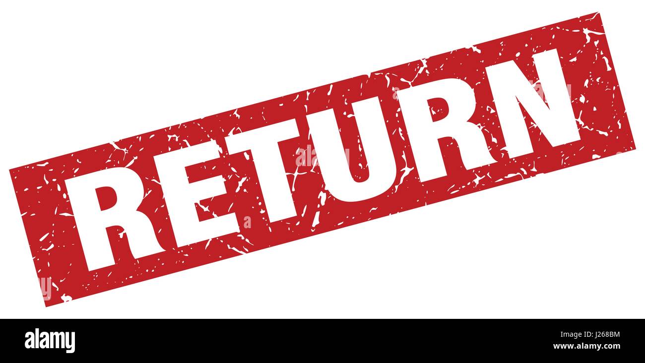 square grunge red return stamp Stock Vector Image & Art - Alamy