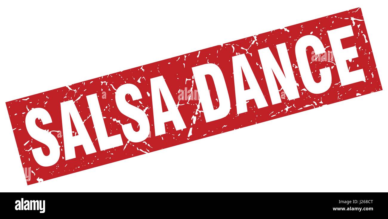 square grunge red salsa dance stamp Stock Vector Image & Art - Alamy