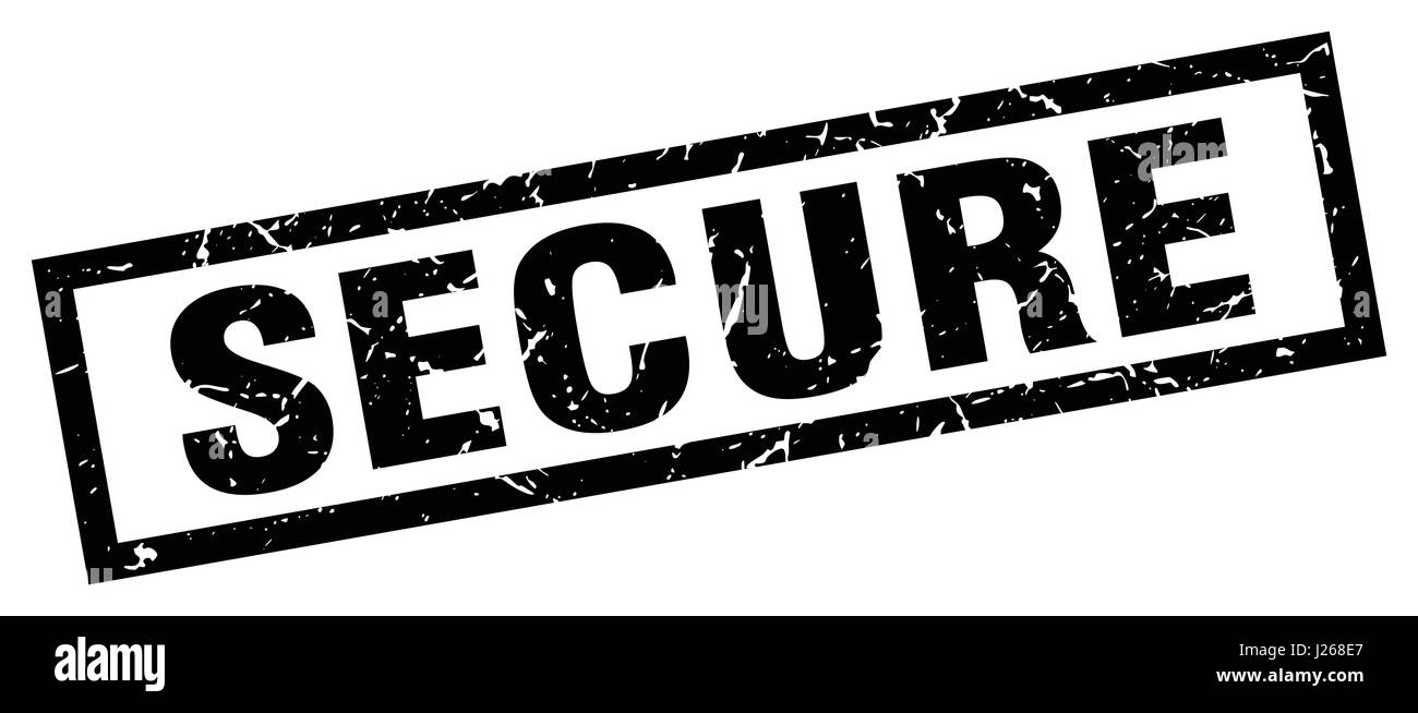 square grunge black secure stamp Stock Vector Image & Art - Alamy
