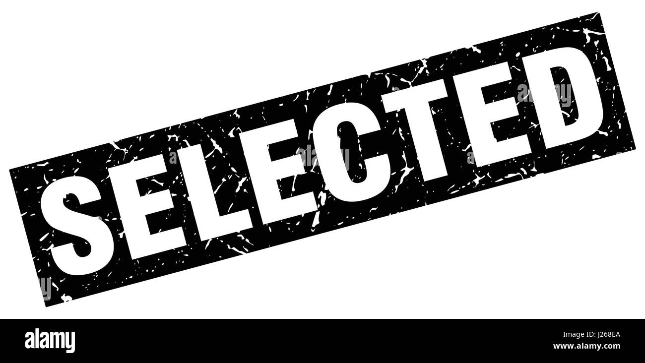 square grunge black selected stamp Stock Vector Image & Art - Alamy