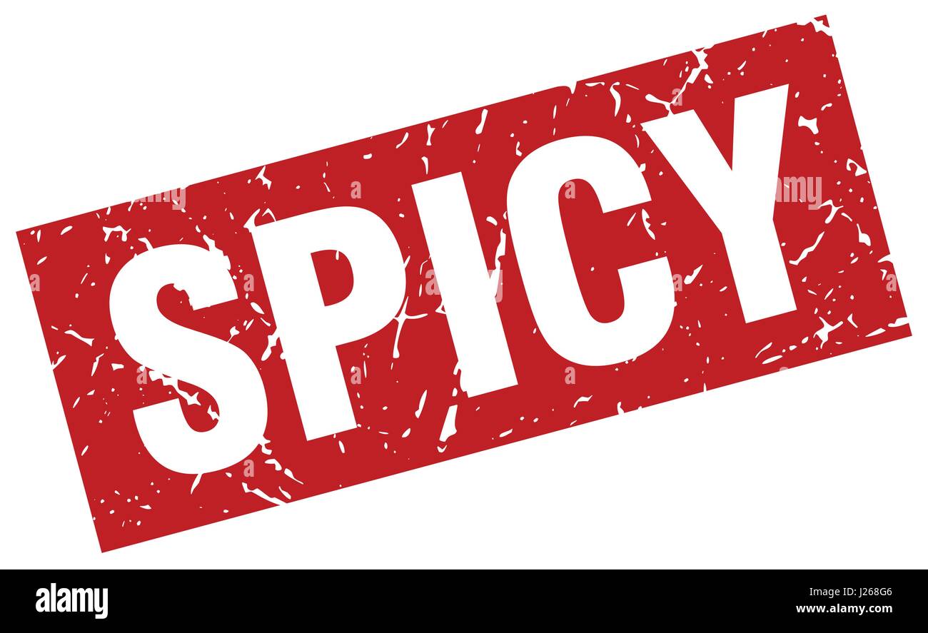 square grunge red spicy stamp Stock Vector Image & Art - Alamy