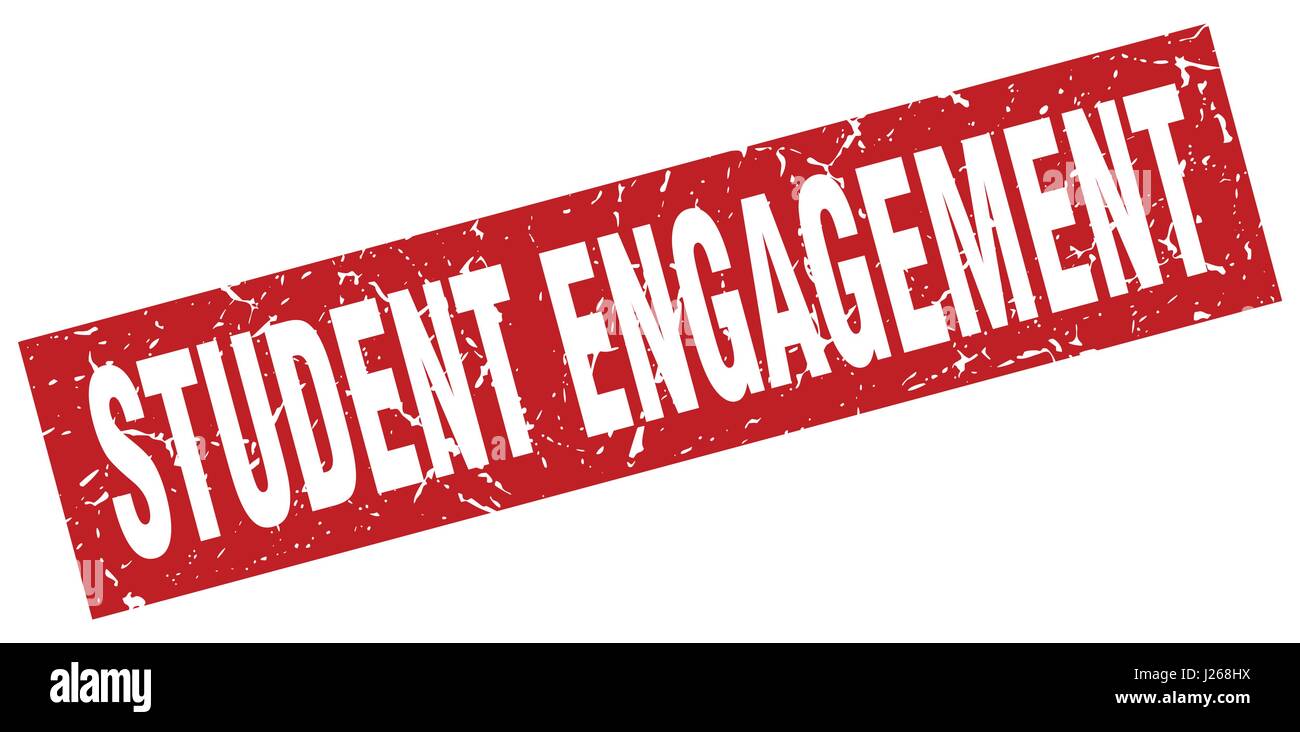 square grunge red student engagement stamp Stock Vector Image & Art - Alamy