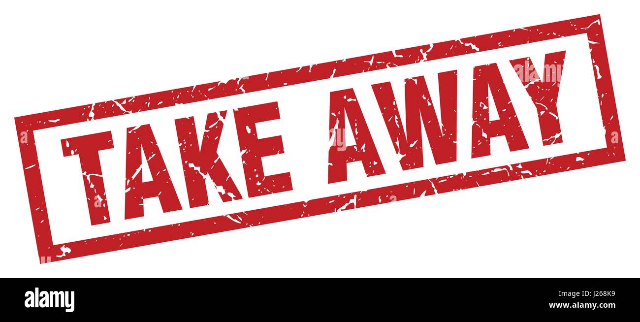 square grunge red take away stamp Stock Vector Image & Art - Alamy