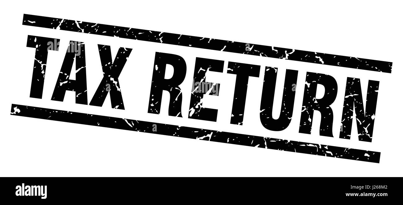 square grunge black tax return stamp Stock Vector Image & Art - Alamy