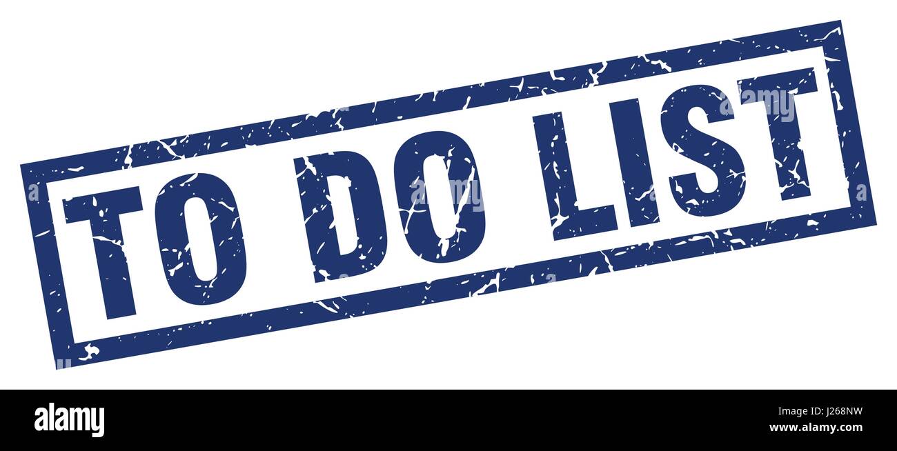 square grunge blue to do list stamp Stock Vector Image & Art - Alamy