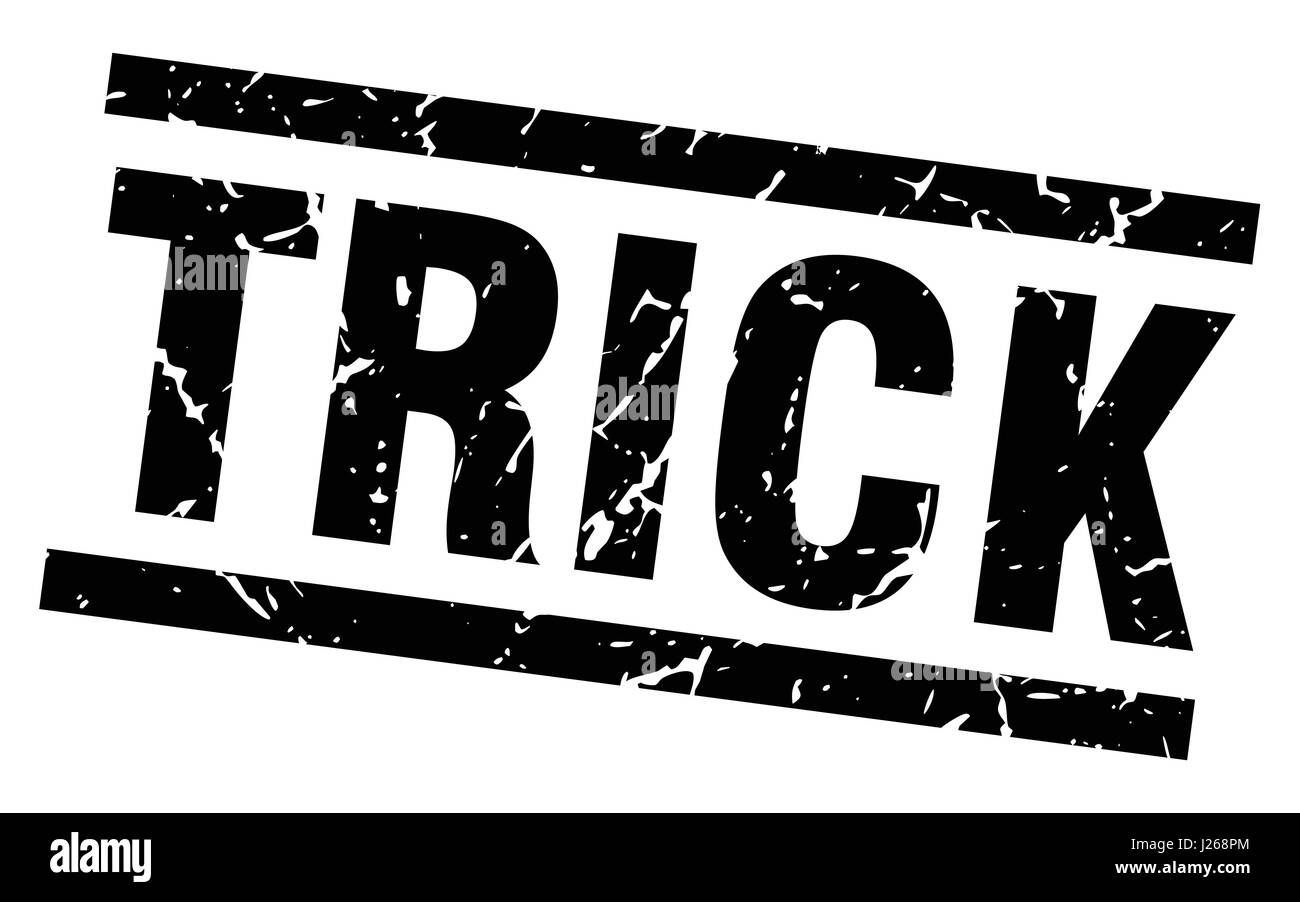 square grunge black trick stamp Stock Vector Image & Art - Alamy