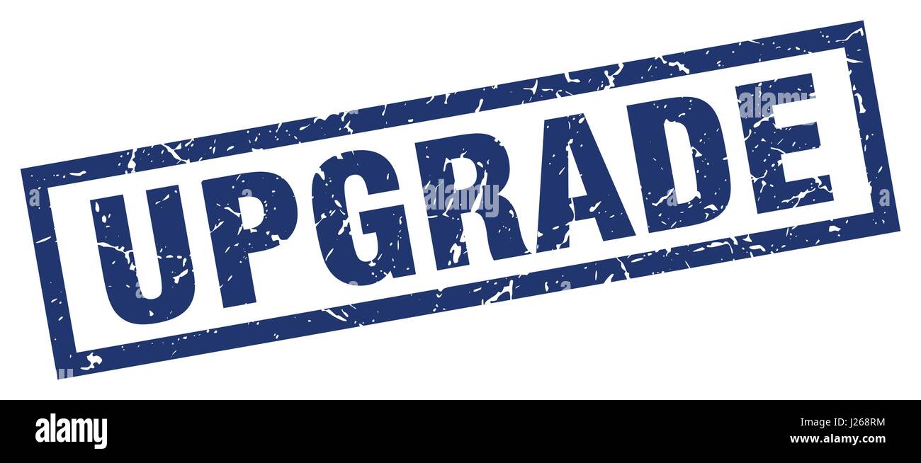 square grunge blue upgrade stamp Stock Vector Image & Art - Alamy