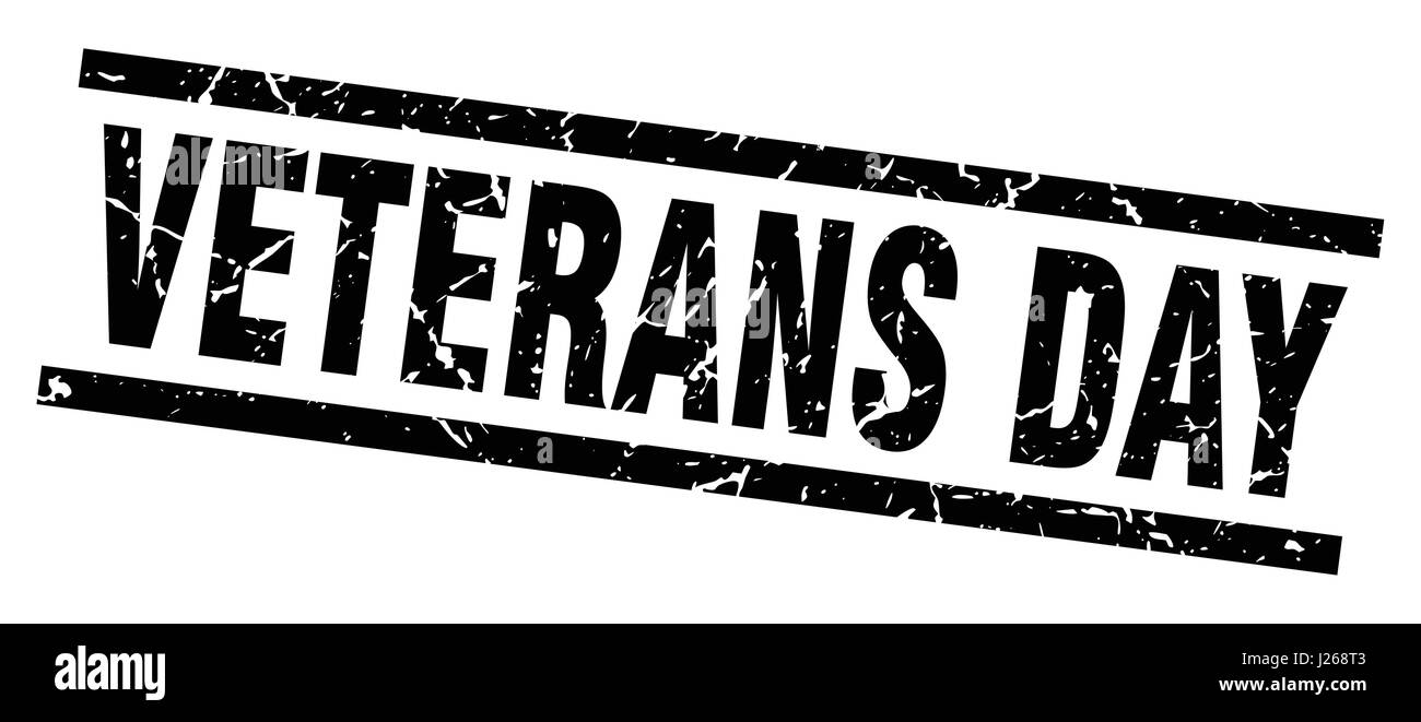 square grunge black veterans day stamp Stock Vector Image & Art - Alamy