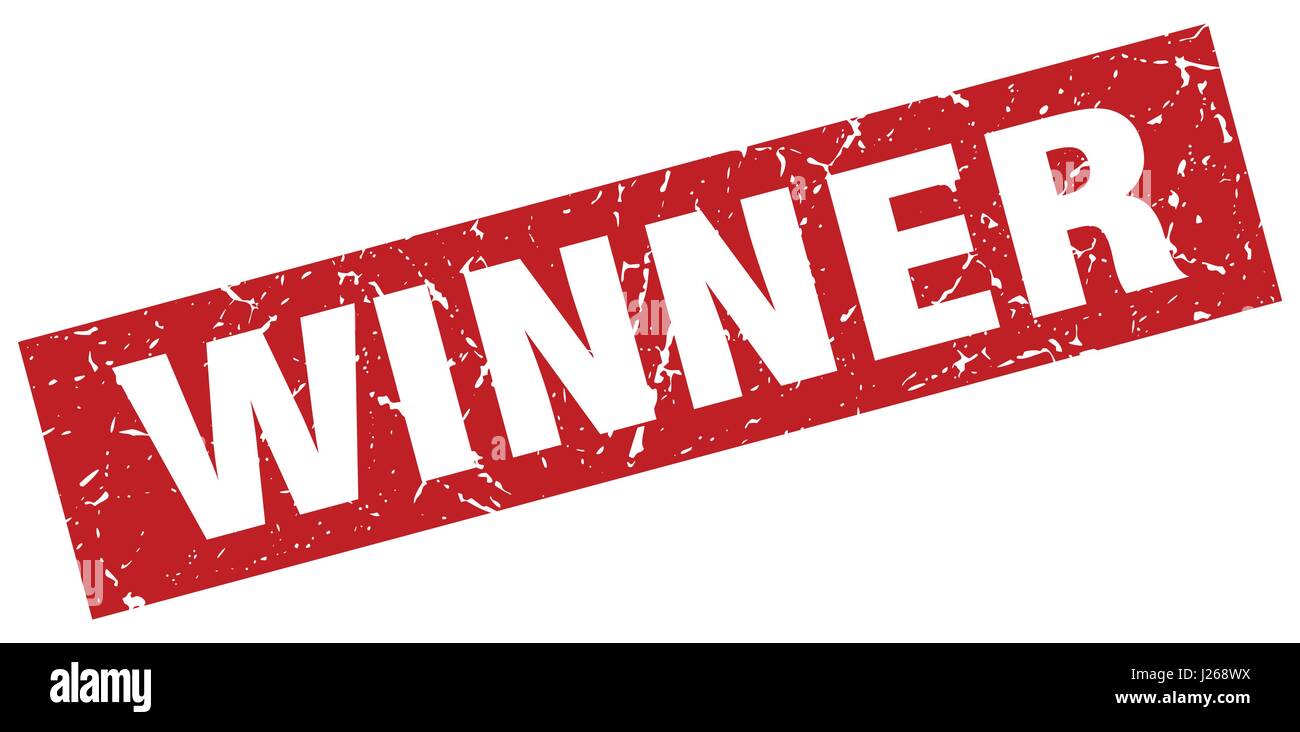 Winner red grunge square Stock Vector Images - Alamy