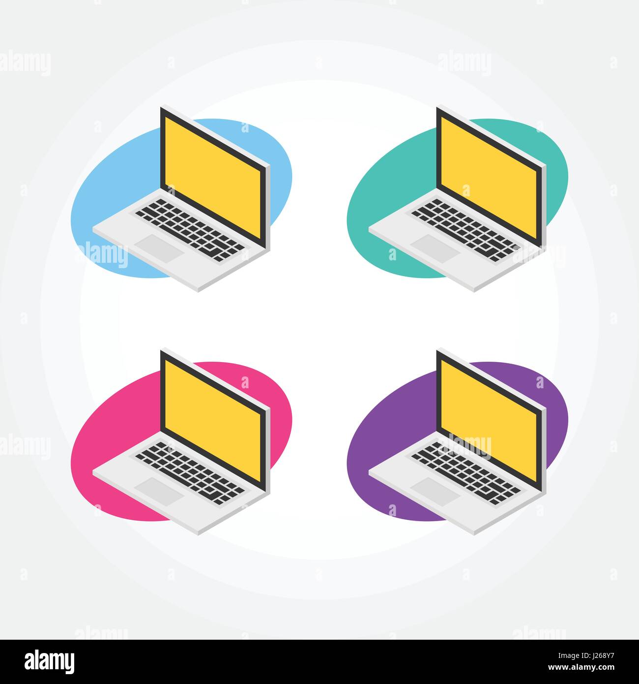 Isometric notebook, laptop design icon illustration Stock Vector Image ...