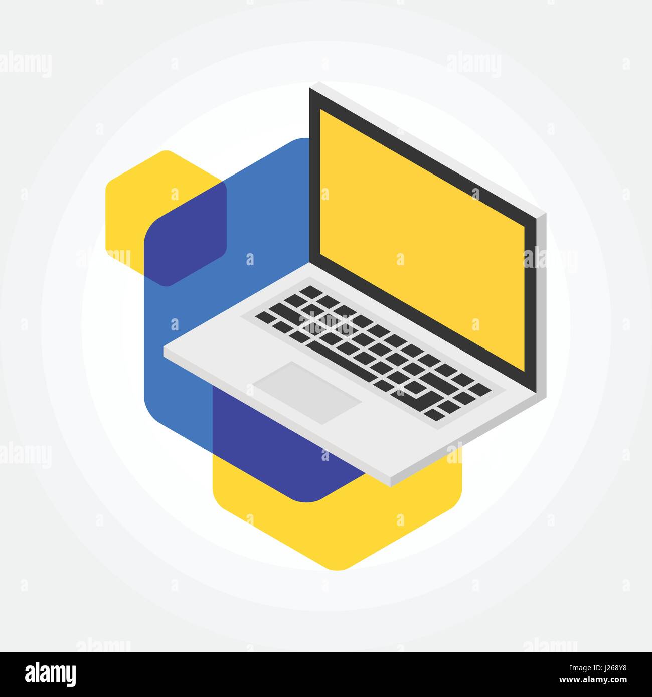 Isometric notebook, laptop design icon illustration Stock Vector Image ...