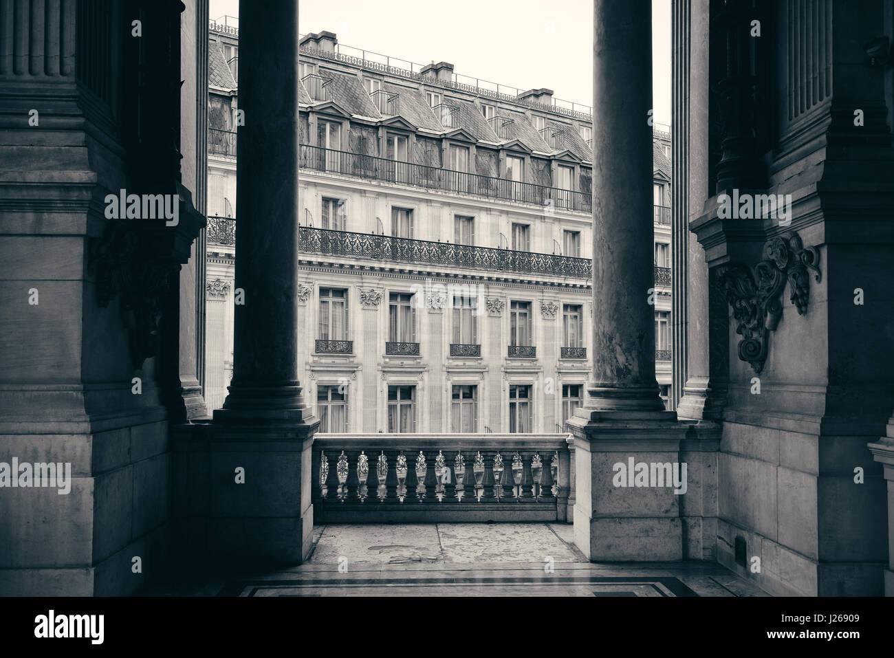 French style architecture viewed from balcony in Paris Stock Photo - Alamy