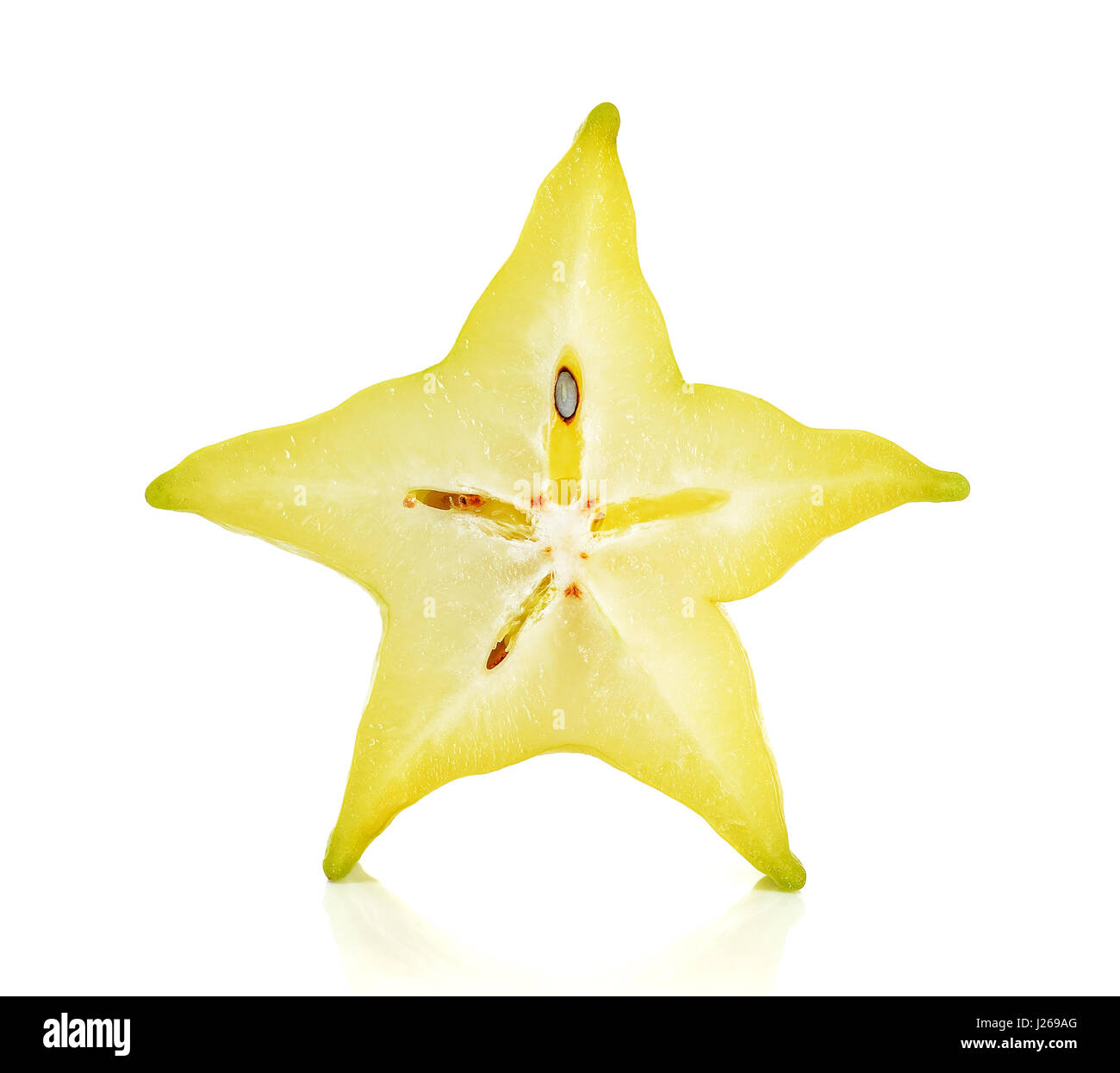Sliced star apple isolated on the white background Stock Photo - Alamy