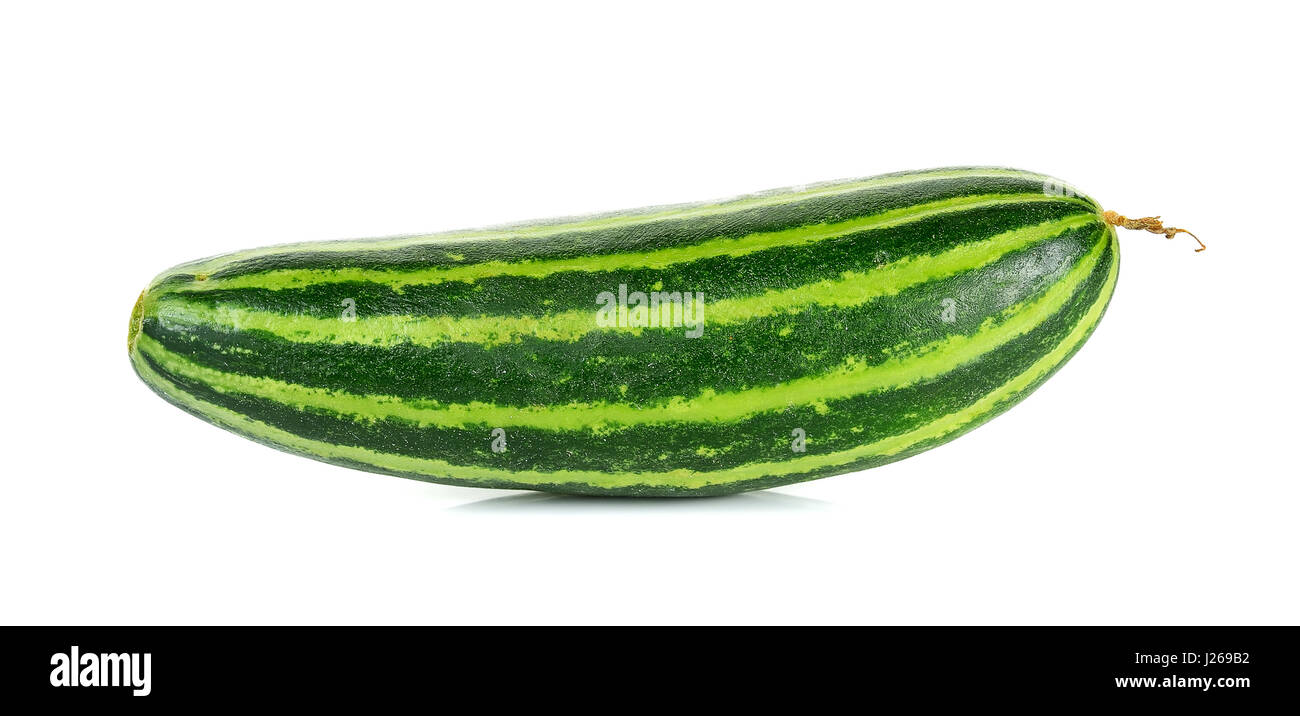 Striped cucumber isolated on the white background Stock Photo - Alamy