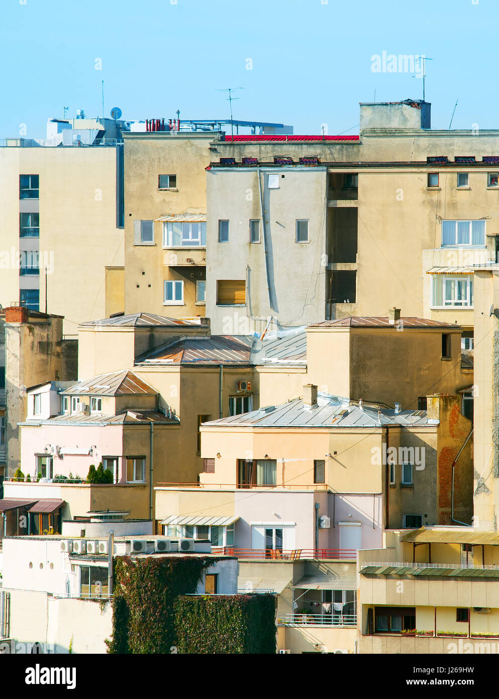 Soviet architecture facade apartment building hi-res stock photography ...