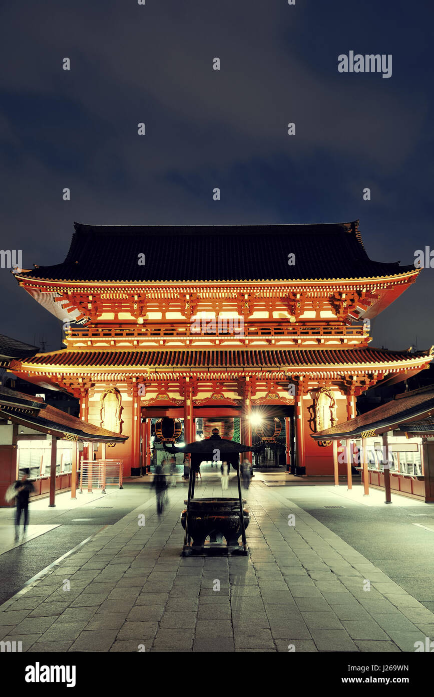Sensoji Temple in Tokyo Japan at night Stock Photo - Alamy