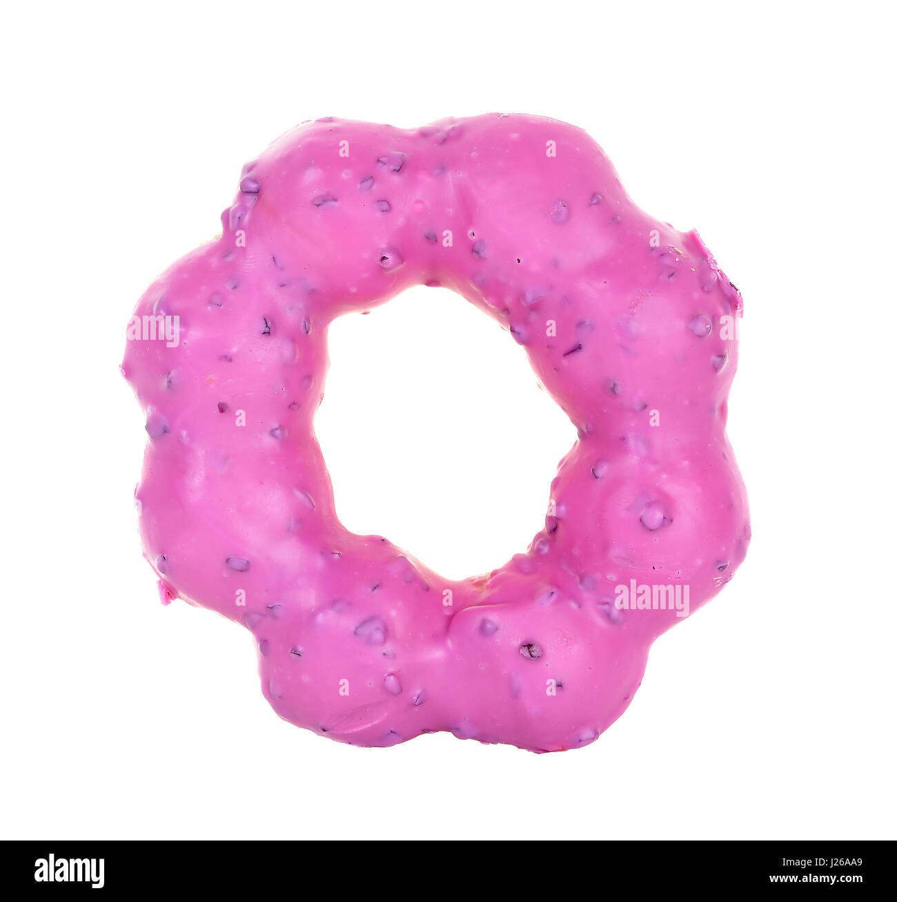 Pink donut isolated on the white background Stock Photo - Alamy