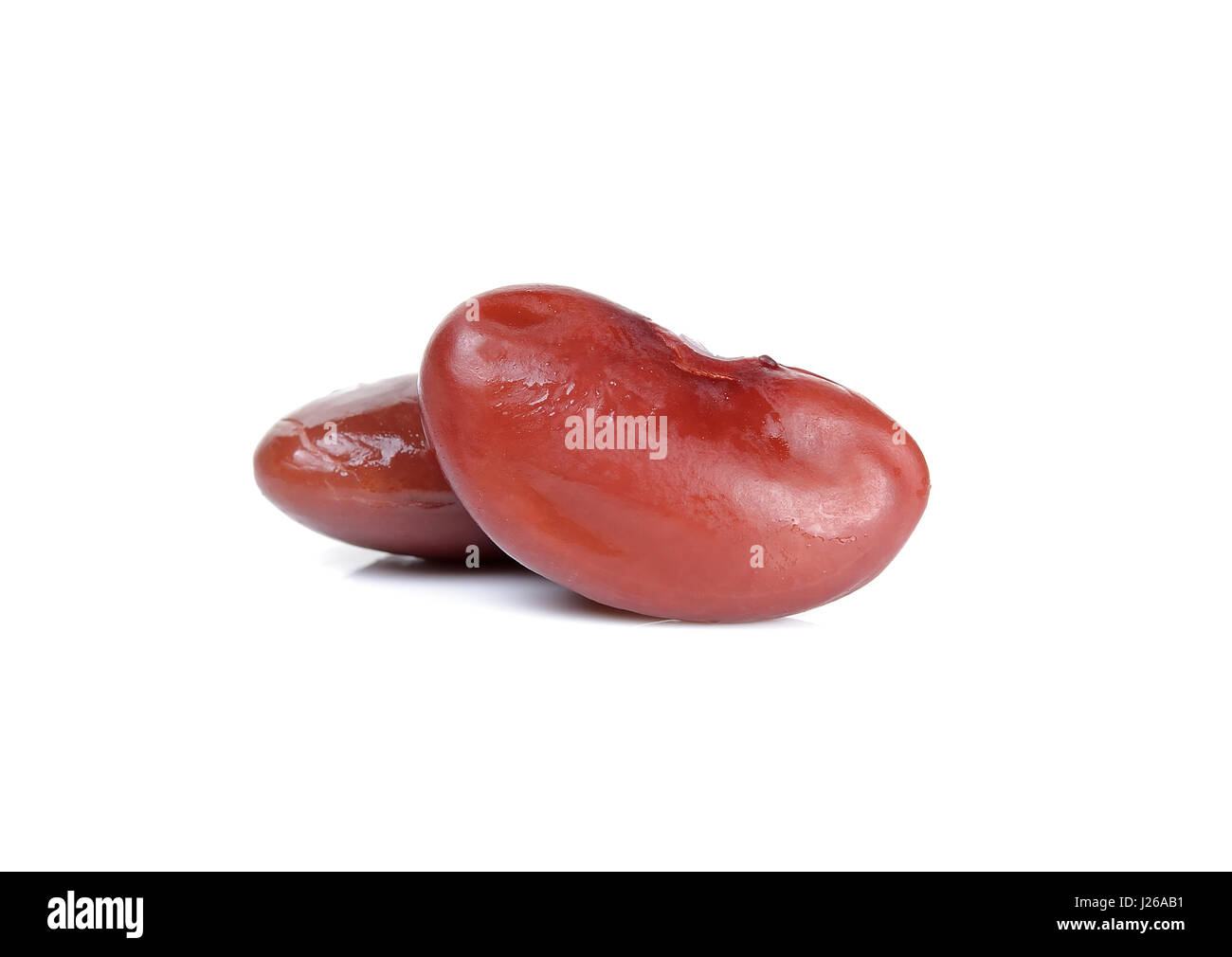 Boiled red bean isolated on the white background Stock Photo - Alamy