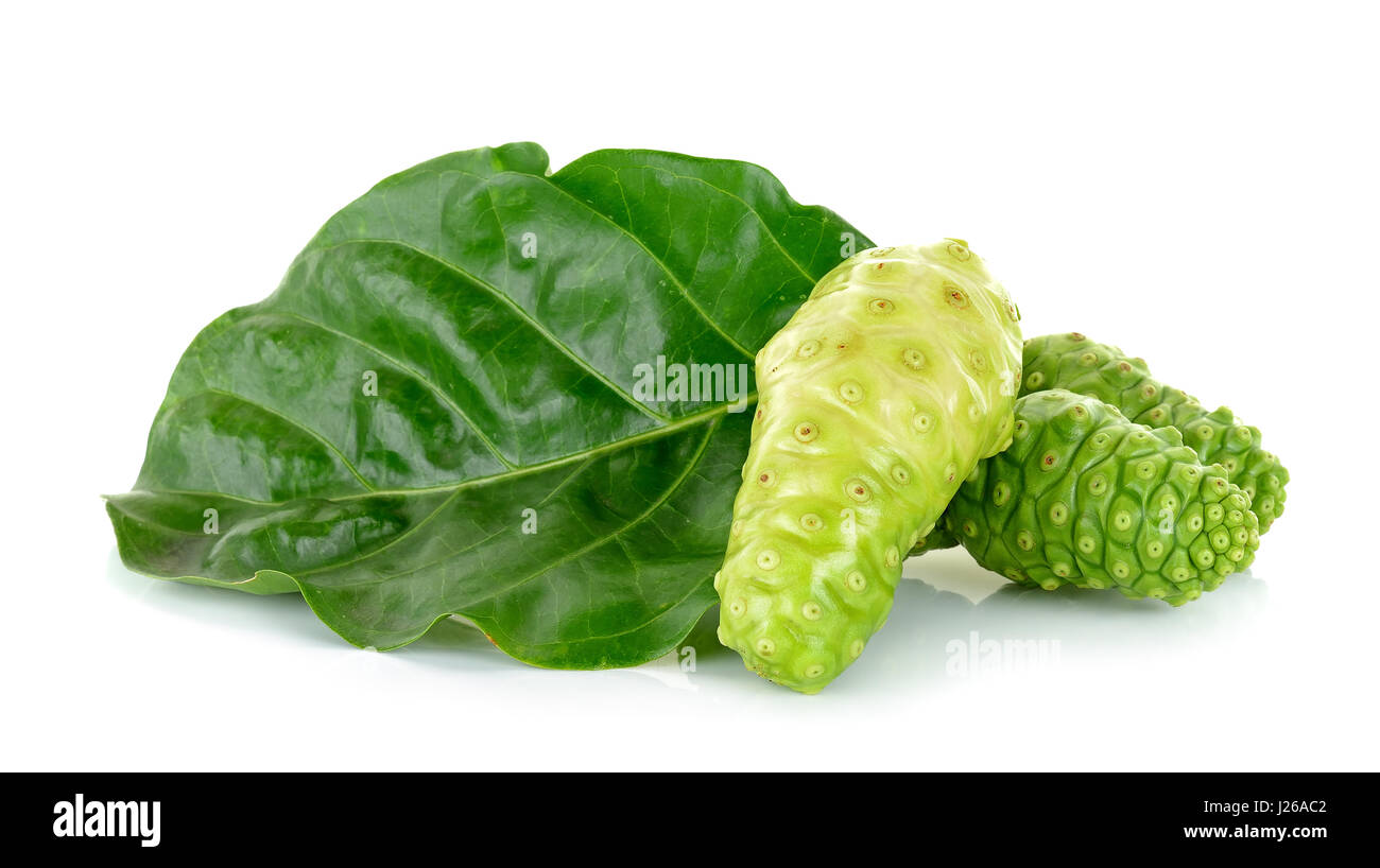 Exotic Fruit - Noni isolated on the white background Stock Photo - Alamy