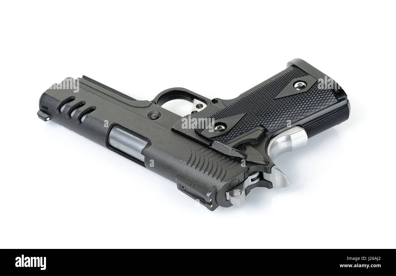 handgun, gun, weapon isolated on white background Stock Photo - Alamy