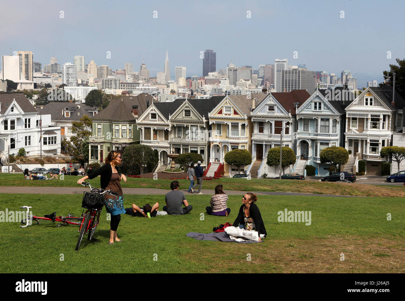 San Francisco,USA: Alamo Square Stock Photo - Alamy
