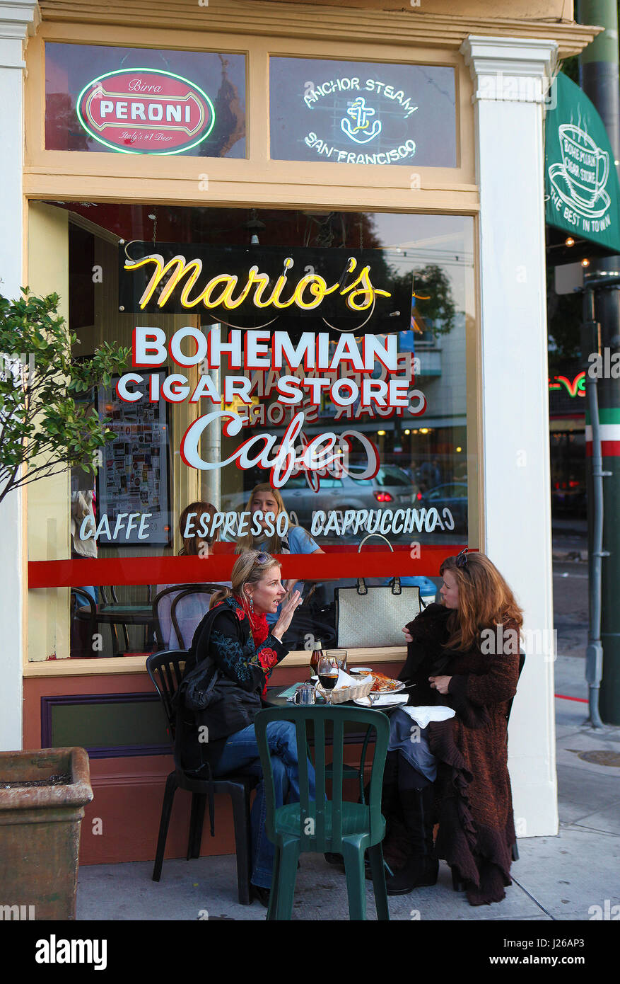 San Francisco,USA: Mario's Cafe Stock Photo - Alamy