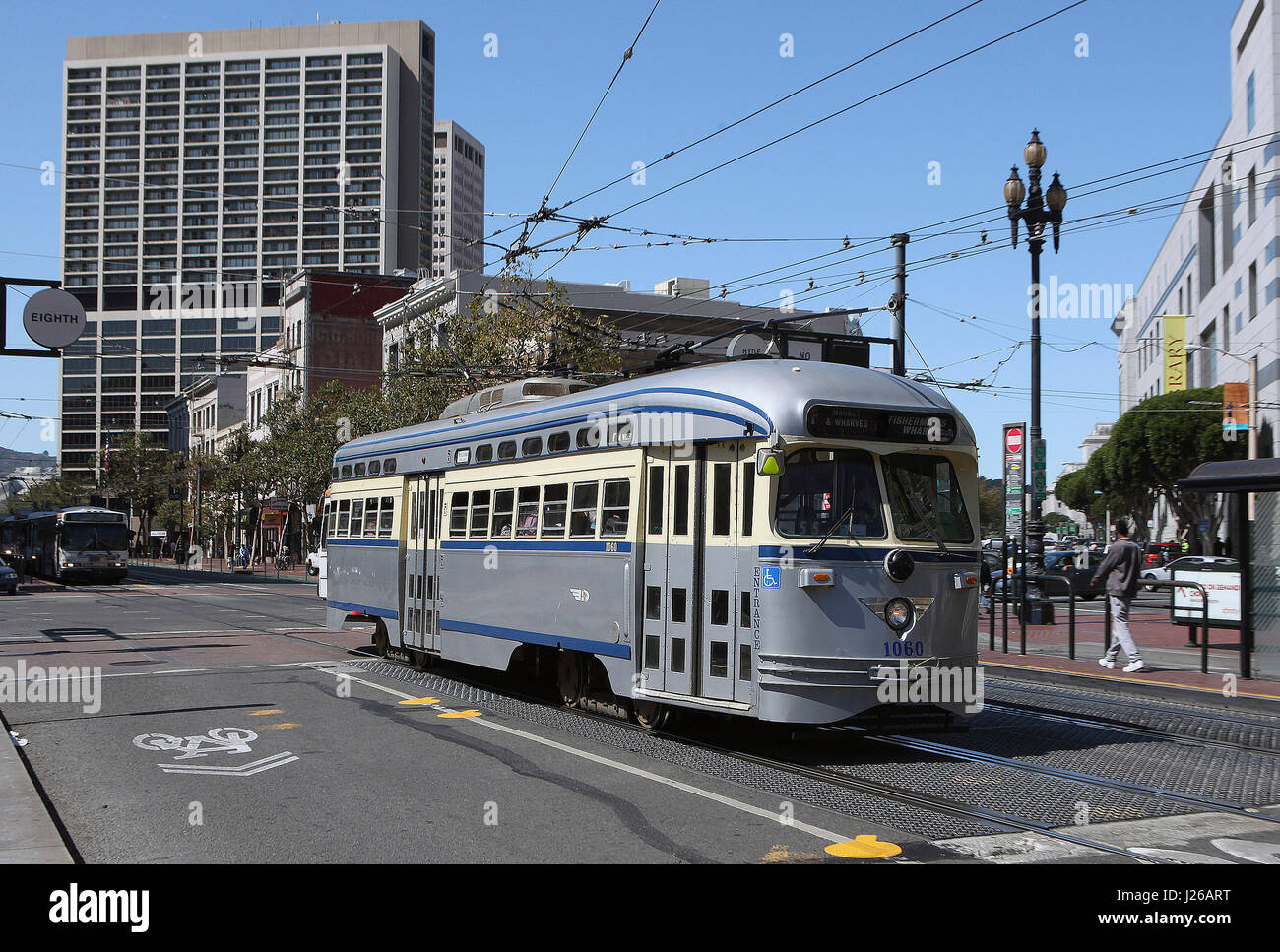 San Francisco,USA: street car on Market Street Stock Photo - Alamy