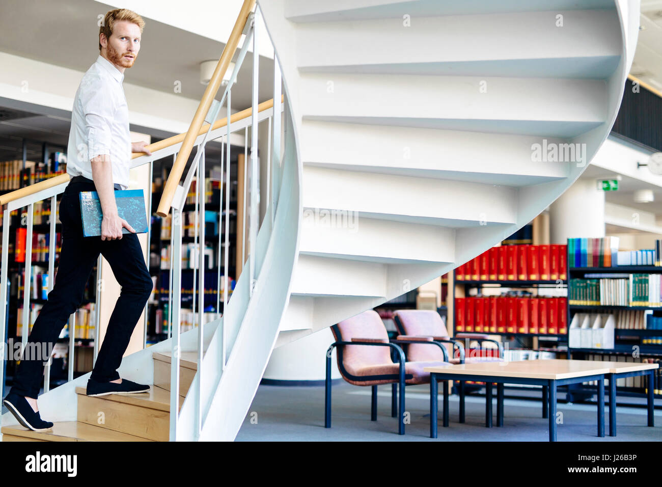 Modern library ladder hi-res stock photography and images - Alamy