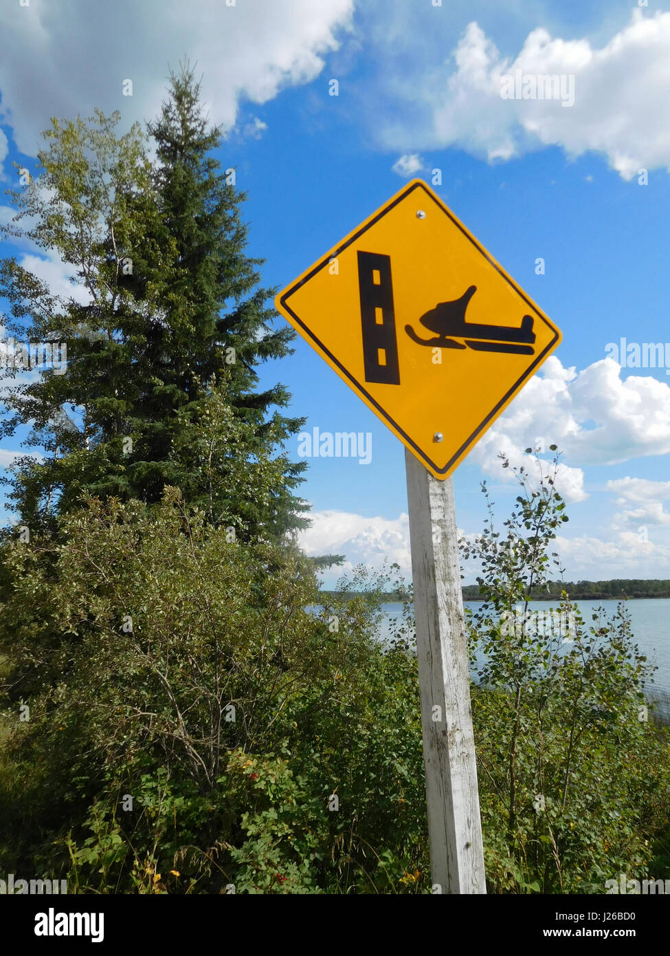 Snowmobile road sign hi-res stock photography and images - Alamy