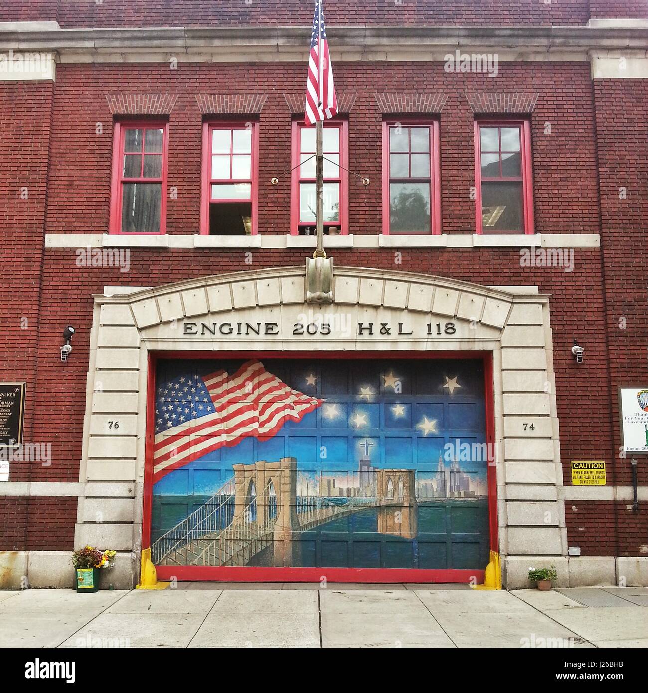 Fire Engine Station, Brooklyn, New York, America, USA Stock Photo - Alamy