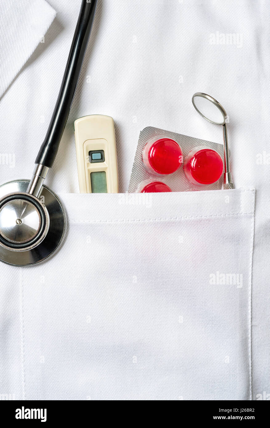 Doctor with medical utensils in his pocket Stock Photo - Alamy
