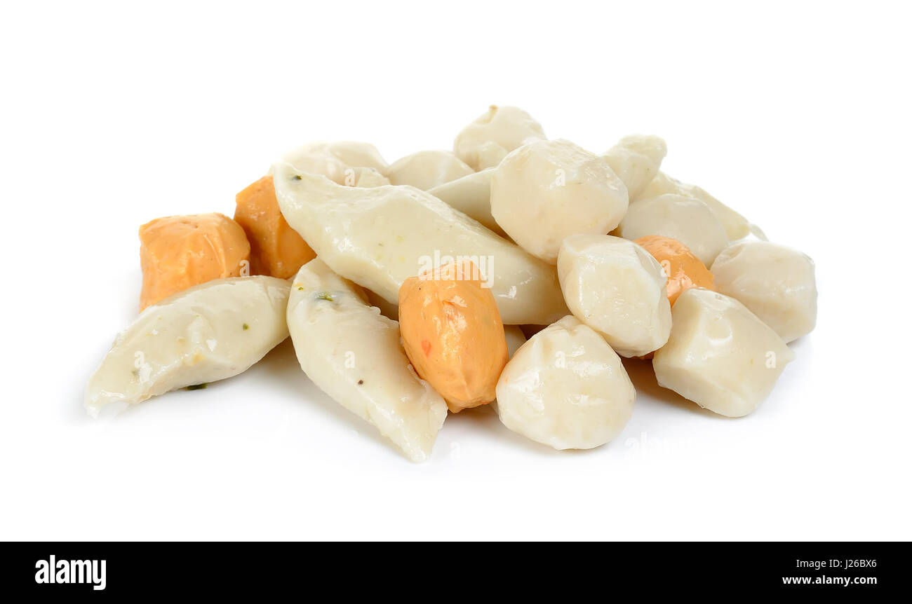 Fish ball isolated on the white background Stock Photo - Alamy