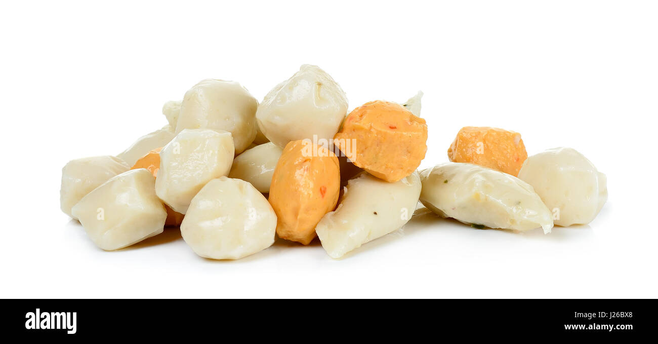 Fish ball isolated on the white background Stock Photo - Alamy