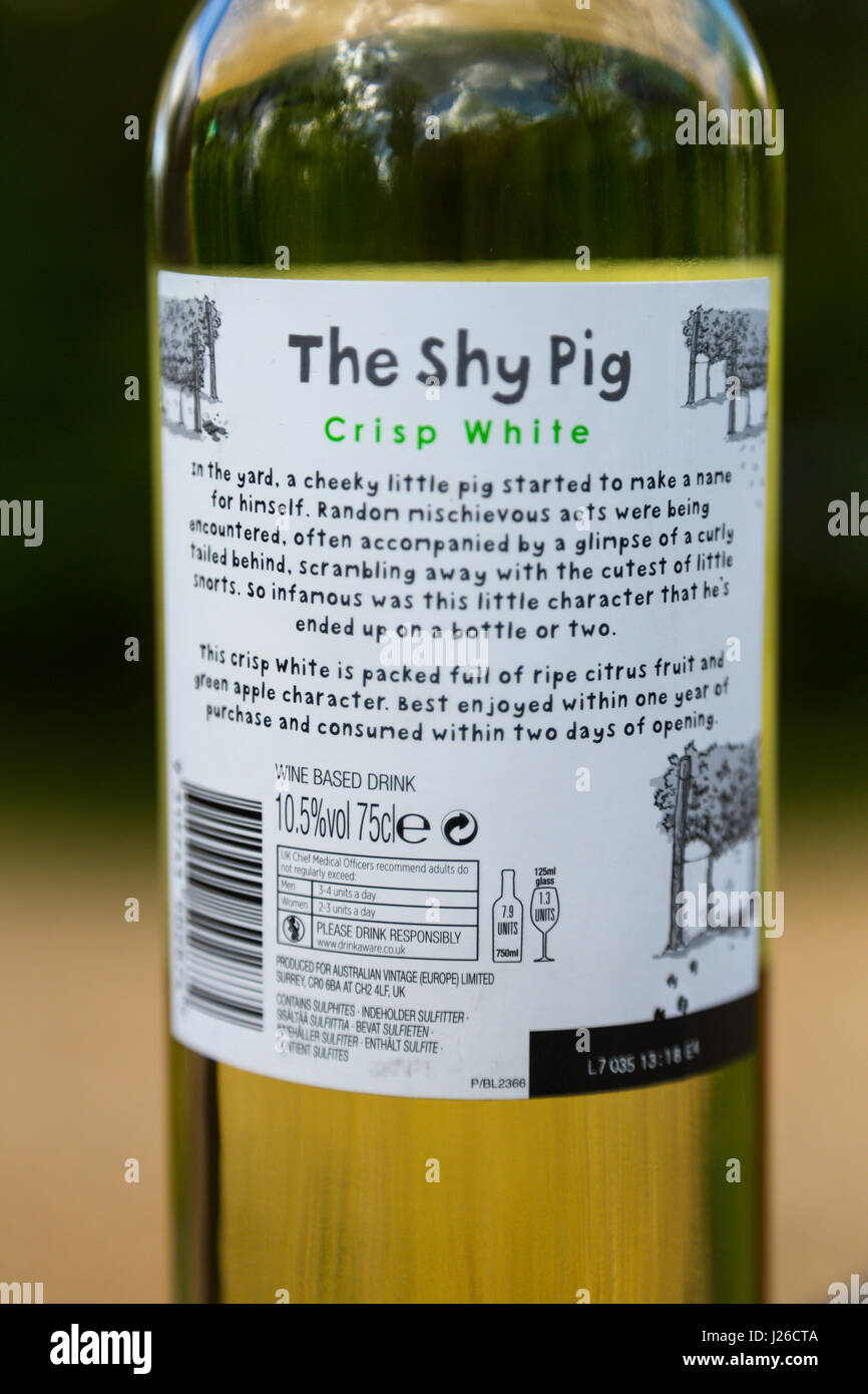 The Shy Pig, crisp white, Australian Vintage. Wine based drink, is it ...