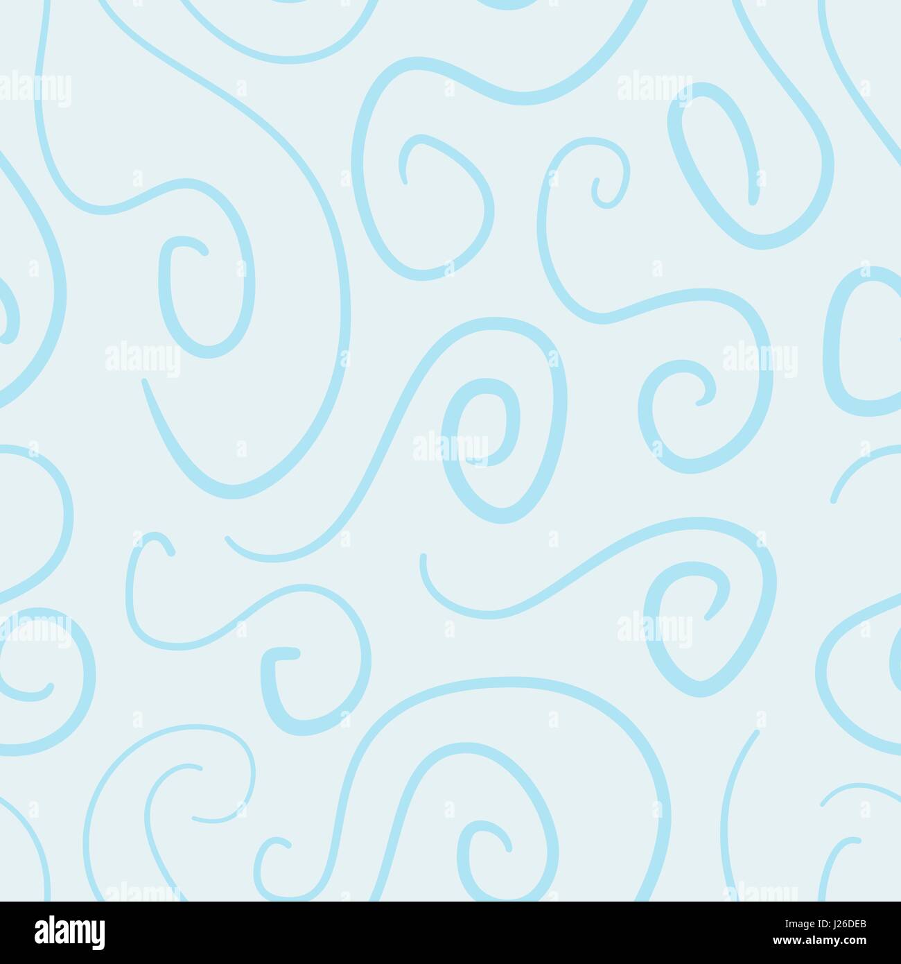 abstract vector colored swirls seamless pattern - light blue Stock ...