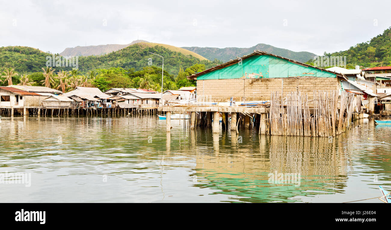 blur philippines house in the slum for poor people concept of poverty ...