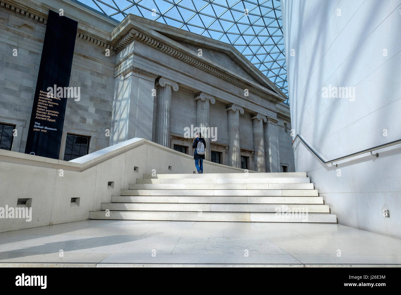 The Great Court inside The British Museum, London, England, UK Stock ...