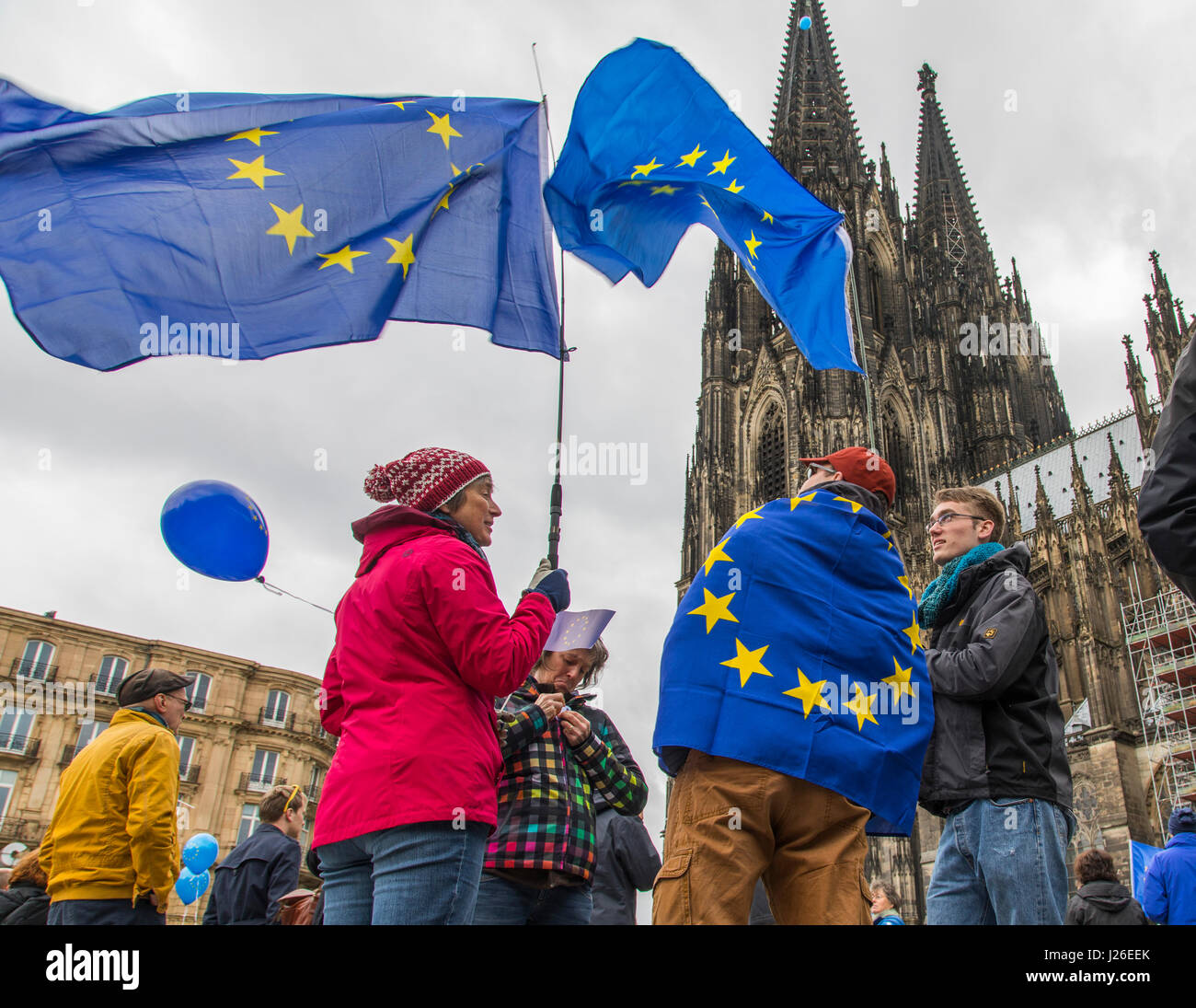 Puls of Europe movement, a pro-European citizen's initiative, people ...