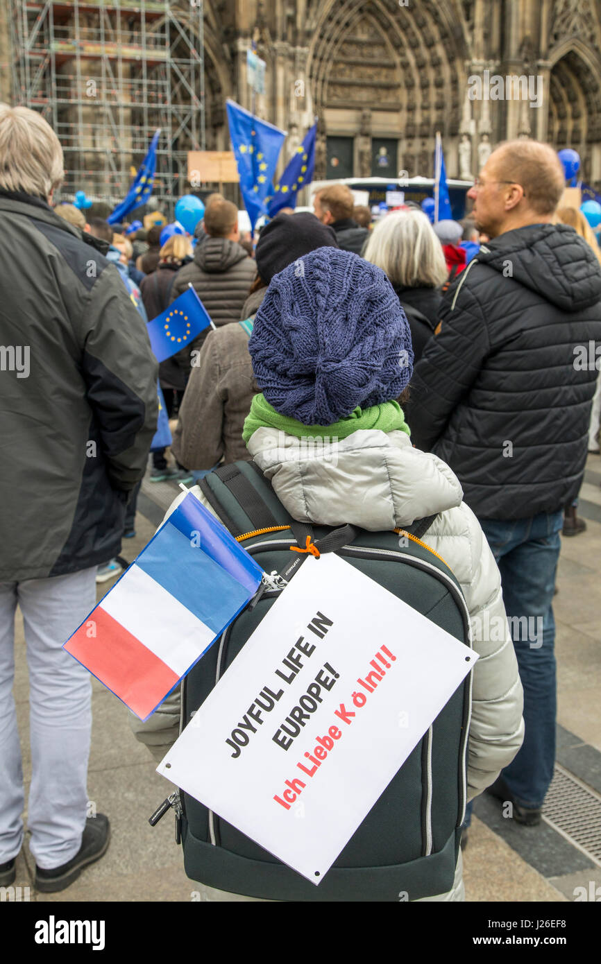 Puls of Europe movement, a pro-European citizen's initiative, people ...