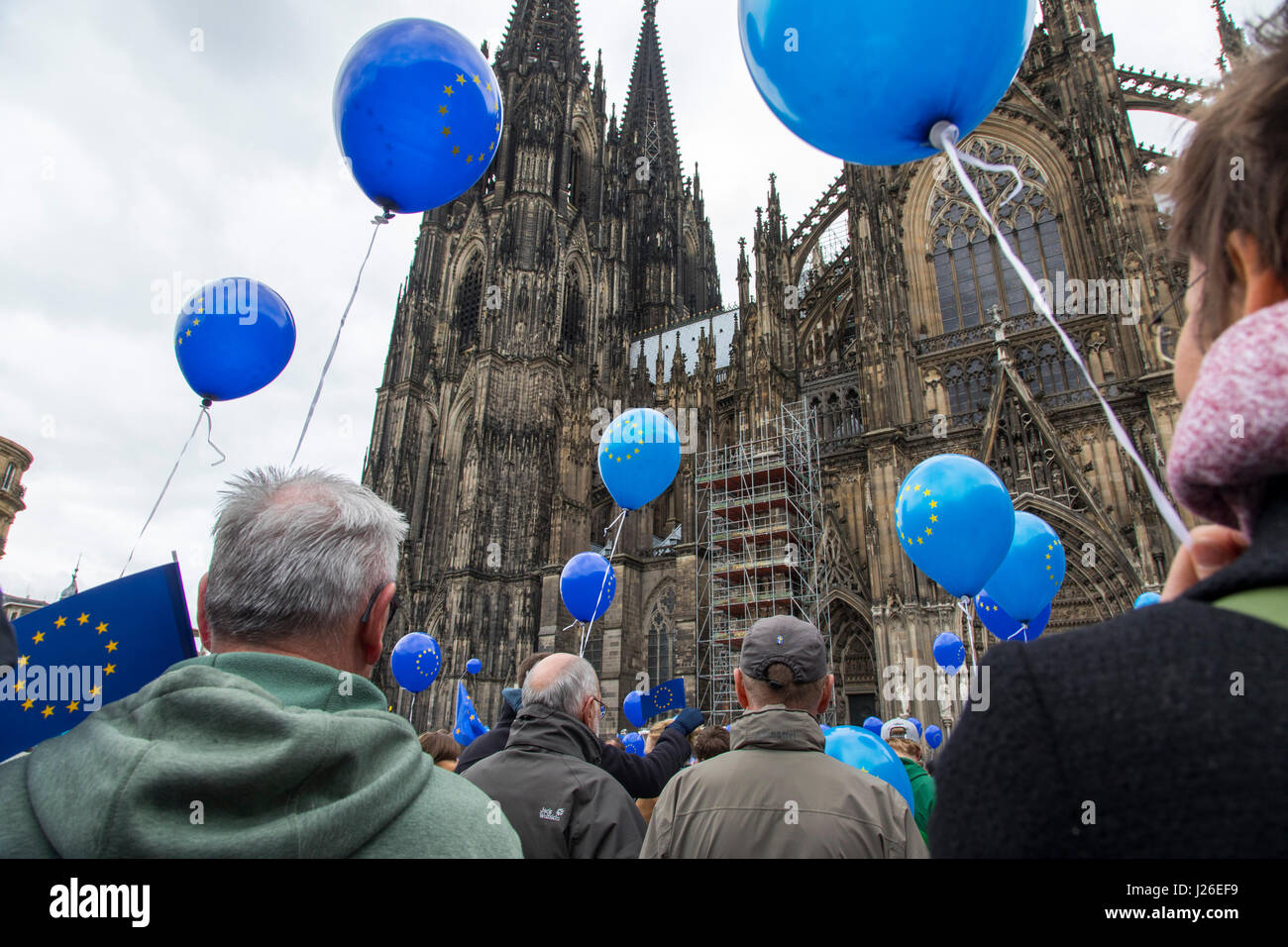 Puls of Europe movement, a pro-European citizen's initiative, people ...