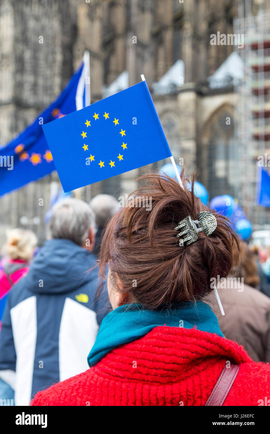 Puls of Europe movement, a pro-European citizen's initiative, people ...