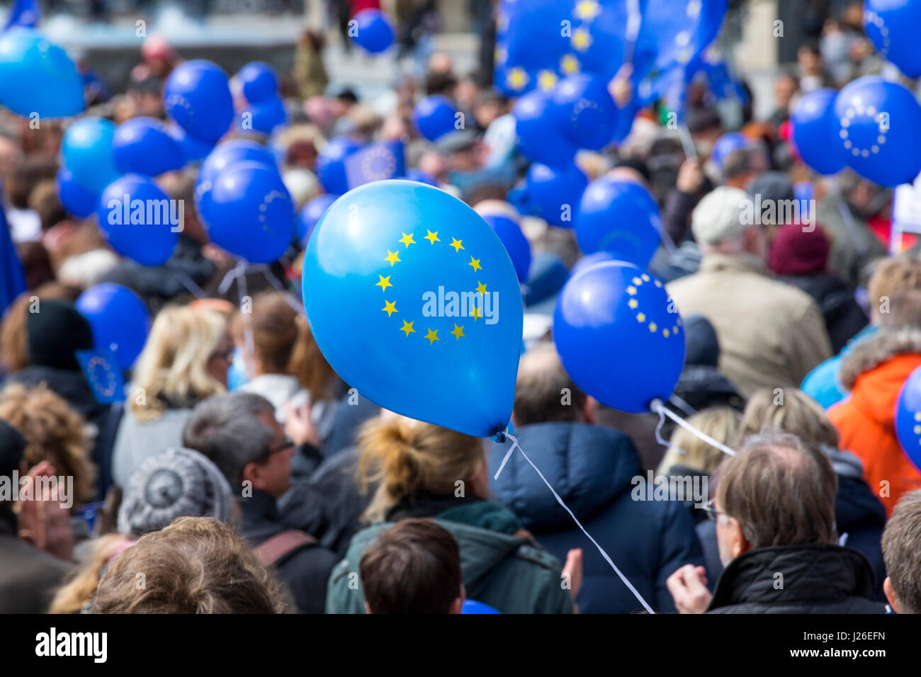 Puls of Europe movement, a pro-European citizen's initiative, people ...