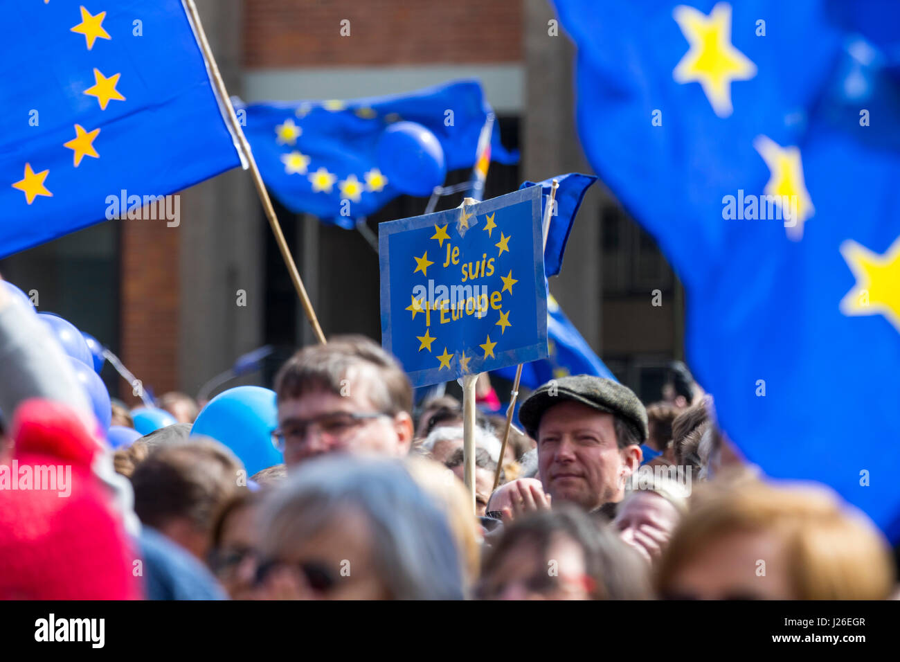 Puls of Europe movement, a pro-European citizen's initiative, people ...