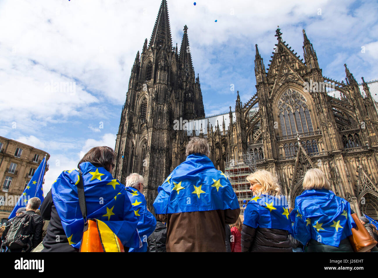 Puls of Europe movement, a pro-European citizen's initiative, people ...