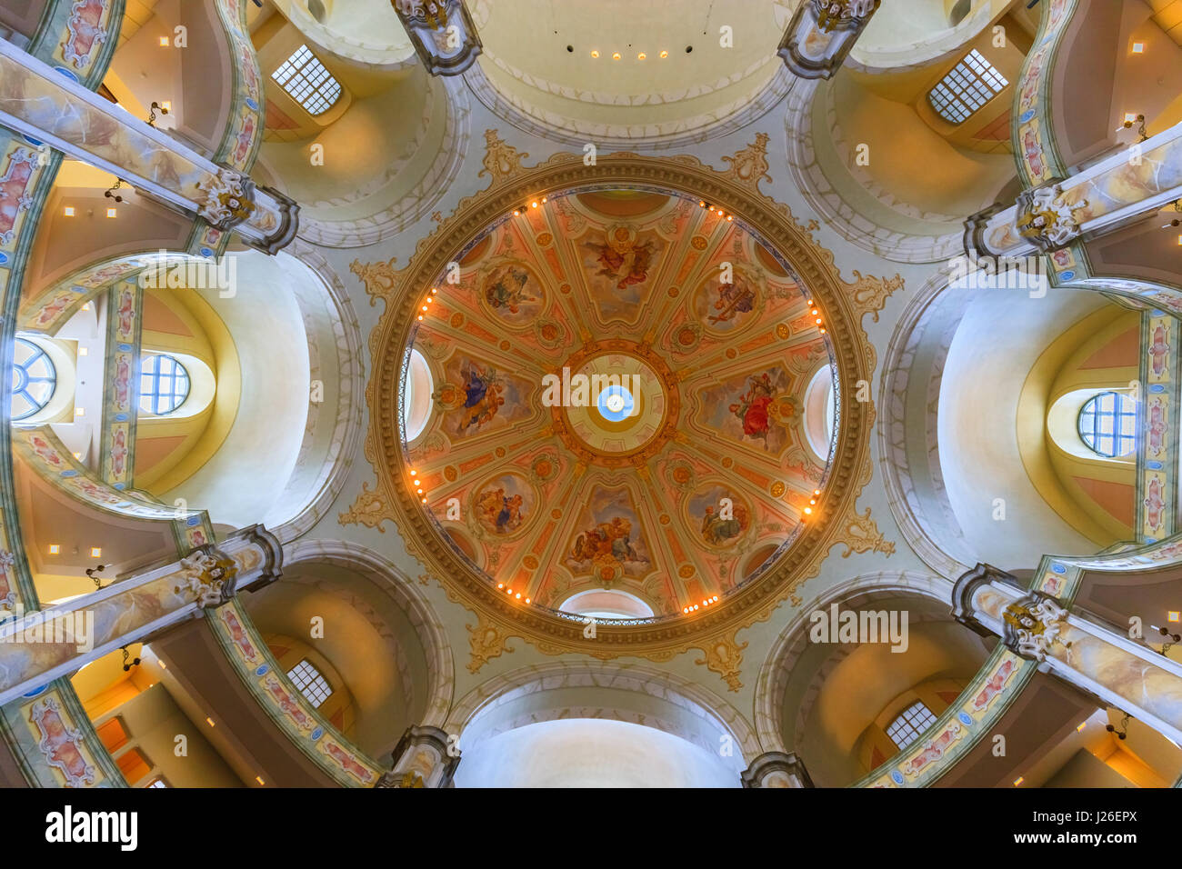 Inside the Frauenkirche (Church of Our Lady), a Lutheran church in ...