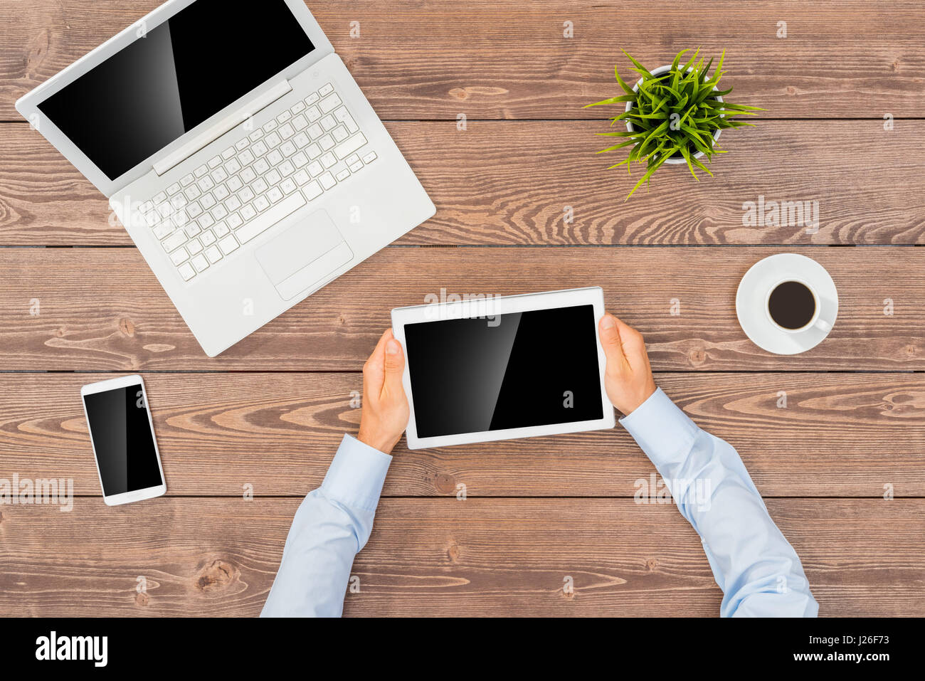 Businessman working on laptop Stock Photo - Alamy